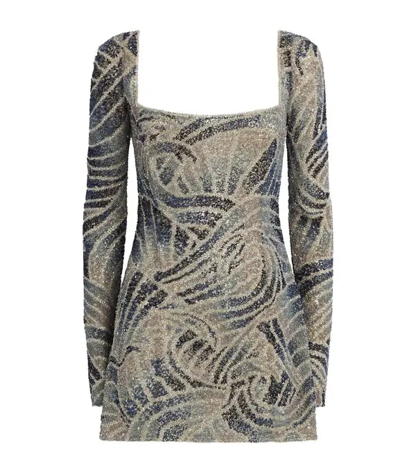CLIO PEPPIATT Beaded Mare Mini Dress