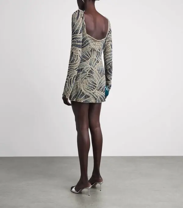 CLIO PEPPIATT Beaded Mare Mini Dress