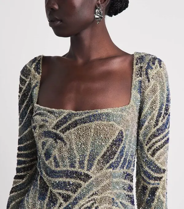 CLIO PEPPIATT Beaded Mare Mini Dress