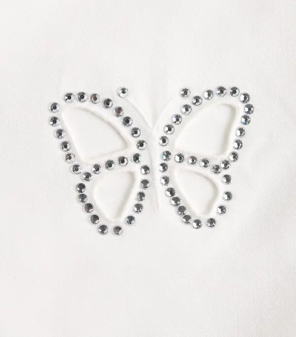 Alice + Olivia Embellished Butterfly Cut-out Shirt