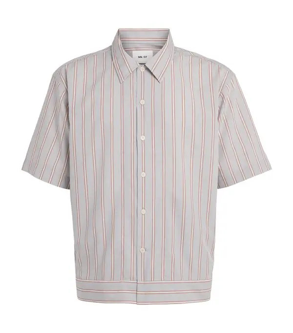 NN.07 Supima Cotton Stripe Short-sleeve Shirt