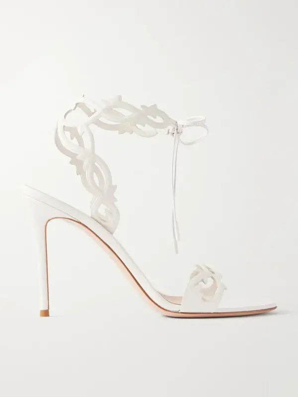 GIANVITO ROSSI 95 Laser-cut Leather Sandals