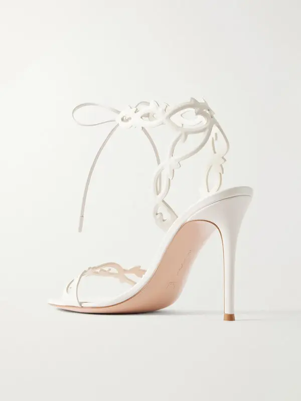 GIANVITO ROSSI 95 Laser-cut Leather Sandals