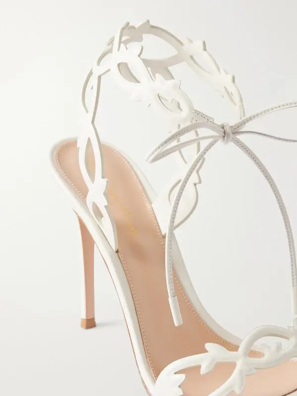 GIANVITO ROSSI 95 Laser-cut Leather Sandals