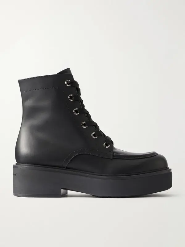 GIANVITO ROSSI 20 Leather Ankle Boots - Black