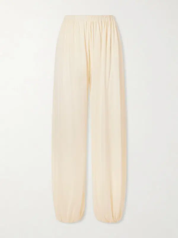 Aflalo Lolana Satin-jersey Balloon Pants - Neutrals