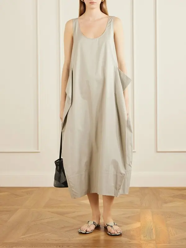 Tibi Cotton-poplin Midi Dress