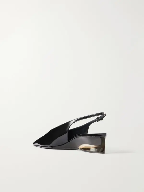 Alaïa 30 Patent-leather Slingback Pumps