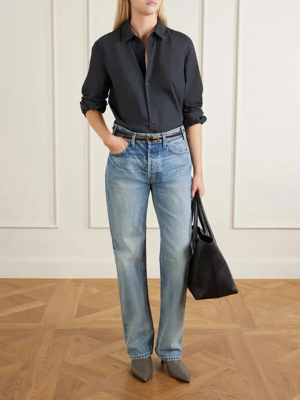 NILI LOTAN Raphael Cotton-poplin Shirt