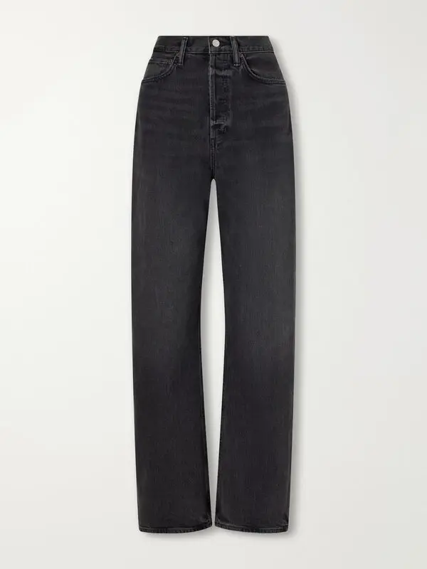 AGOLDE Vintage Loose High-rise Straight-leg Jeans - Black
