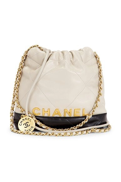 Chanel Lambskin Mini 22 Hobo Bag - Beige