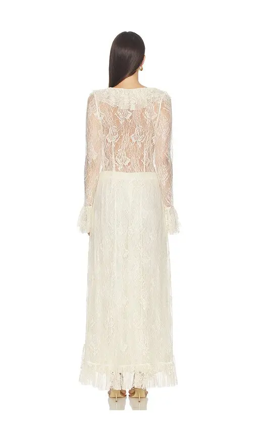 Hemant & Nandita Ruffled Lace Cape