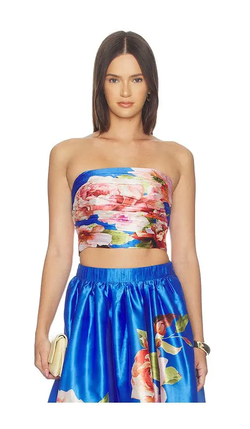 Hemant & Nandita Strapless Shoulder Top In . Also - Blue