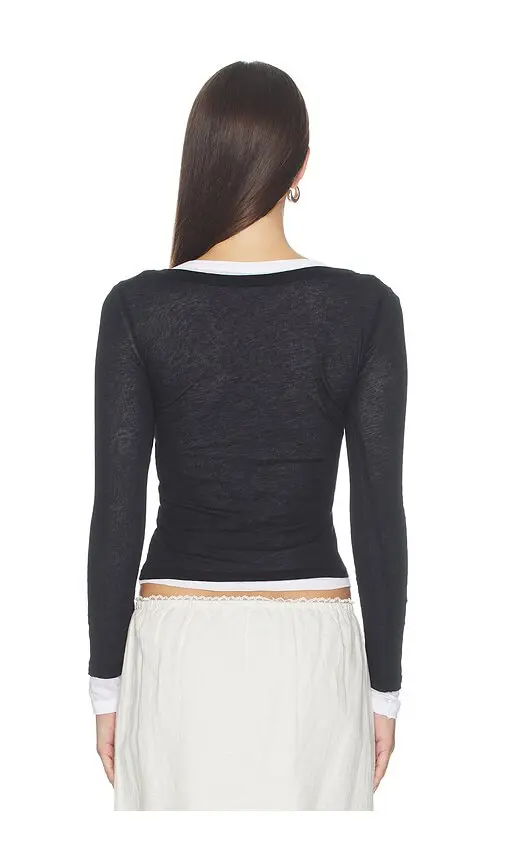 Enza Costa Tissue Jersey Layered Longsleeve