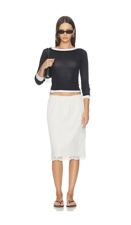Enza Costa Tissue Jersey Layered Longsleeve
