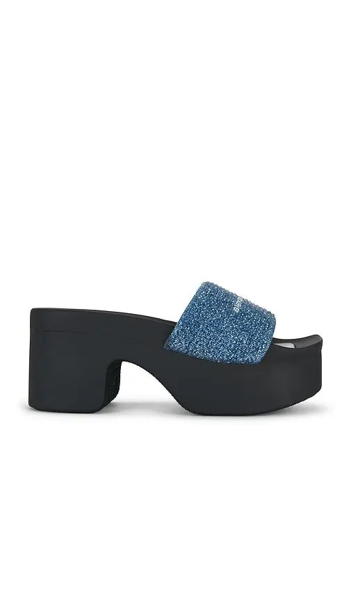Alexander Wang Aw Denim Hotfix Platform Slide - Blue