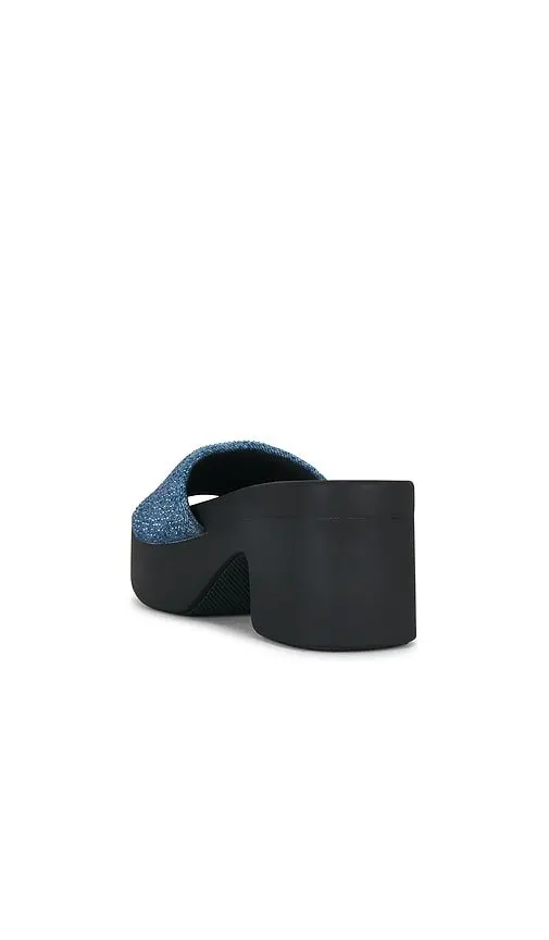 Alexander Wang Aw Denim Hotfix Platform Slide - Blue
