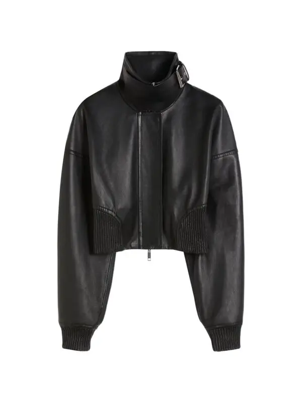 Sportmax Leather Jacket - Black