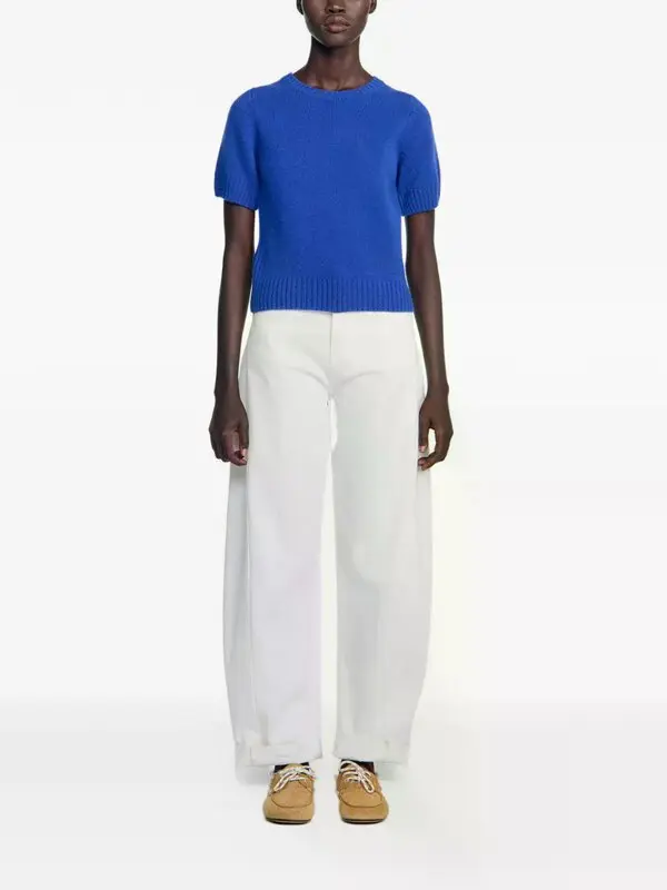 Sandro Short-sleeve Wool T-shirt - Blue