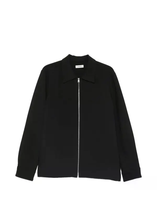 Sandro Zip-up Wing-collar Shirt