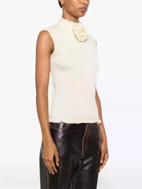 Sandro Floral-appliqué Top