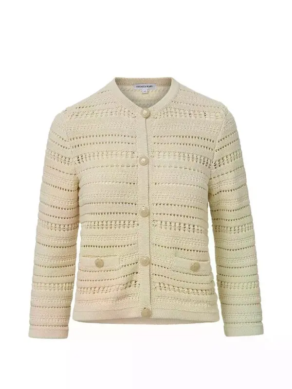 Veronica Beard Bellingham Open-knit Cardigan - Neutrals