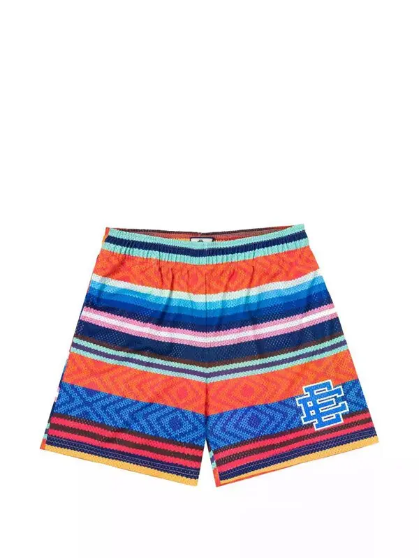 ERIC EMANUEL Logo-print Striped-pattern Shorts