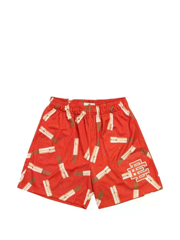 ERIC EMANUEL Ee Basic Lipstick Logo-print Mesh Shorts
