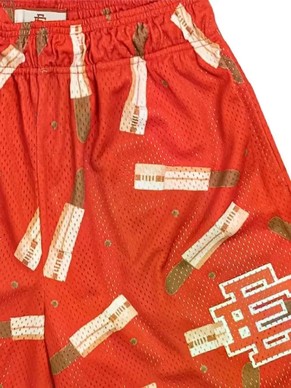 ERIC EMANUEL Ee Basic Lipstick Logo-print Mesh Shorts