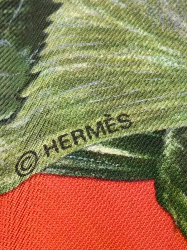Hermès 2010s Citrouilles & Coloquintes Scarf - Red