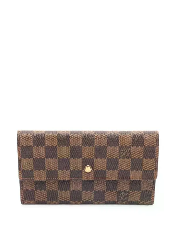 LOUIS VUITTON 2002 Damier Ebene Trifold Wallet