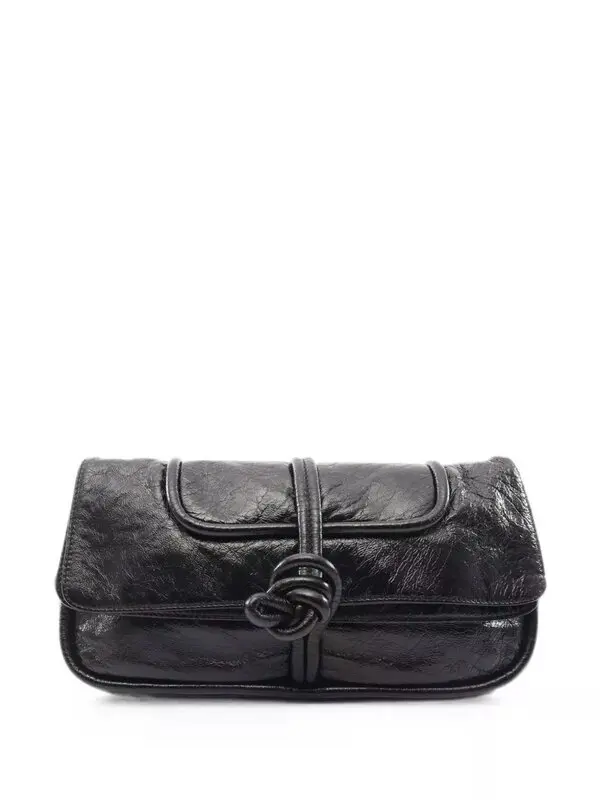 Loewe 2000s Twisted Knot Clutch Bag - Black