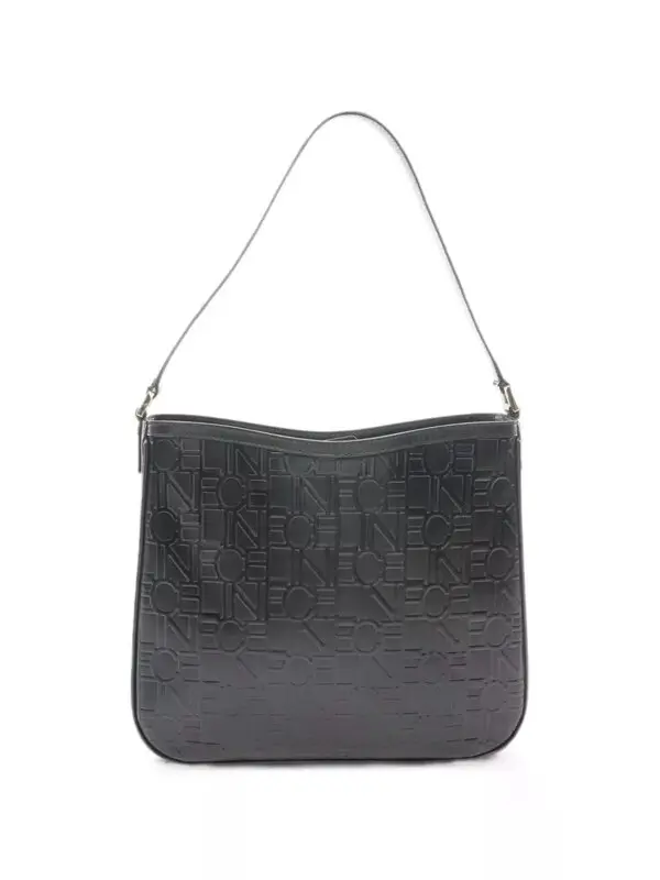 Celine 2010s Logo-embossed Shoulder Bag - Black
