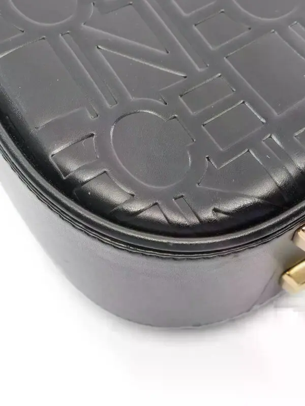 Celine 2010s Logo-embossed Shoulder Bag
