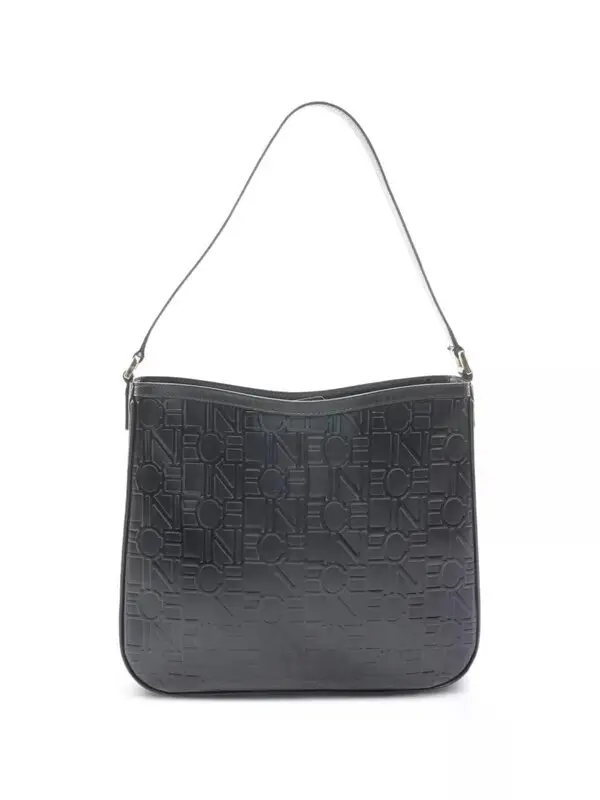 Celine 2010s Logo Embossed Shoulder Bag