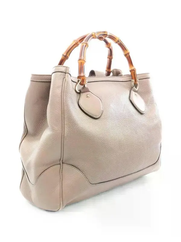 Gucci 2000s Bamboo Leather Tote Bag