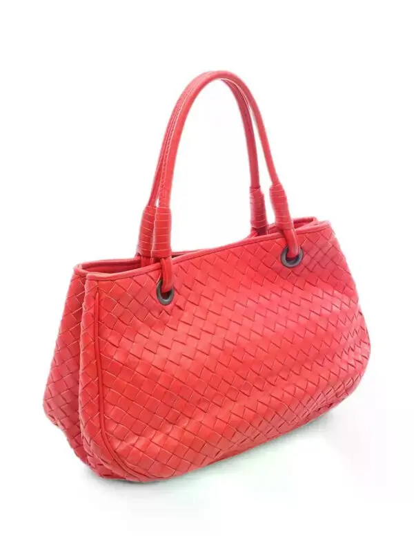 Bottega Veneta 2000s Intrecciato Tote Bag - Red