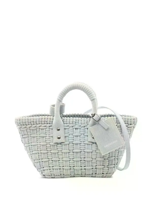 Balenciaga 2000s Bistro Basket Tote Bag - Blue