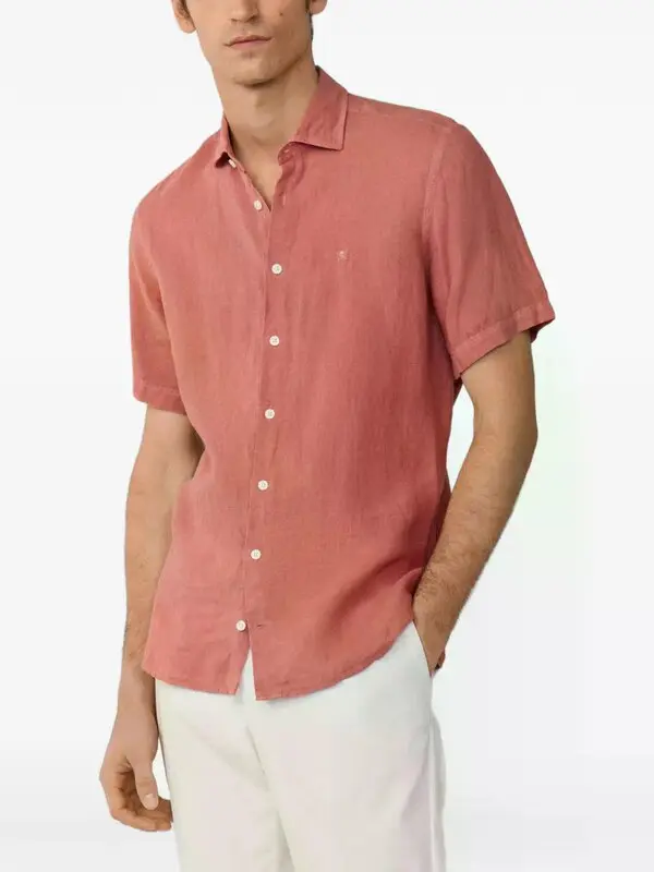 HACKETT LONDON Garment-dyed Linen Shirt