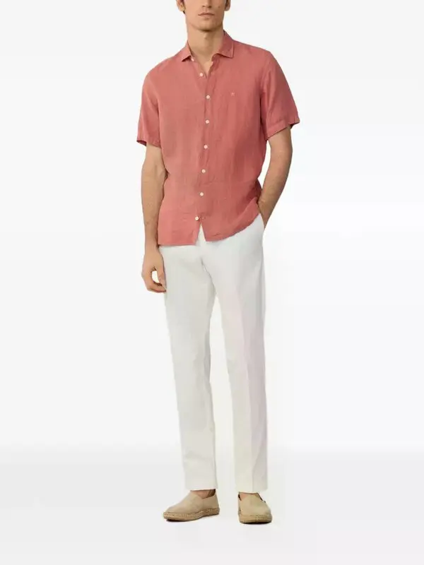 HACKETT LONDON Garment-dyed Linen Shirt