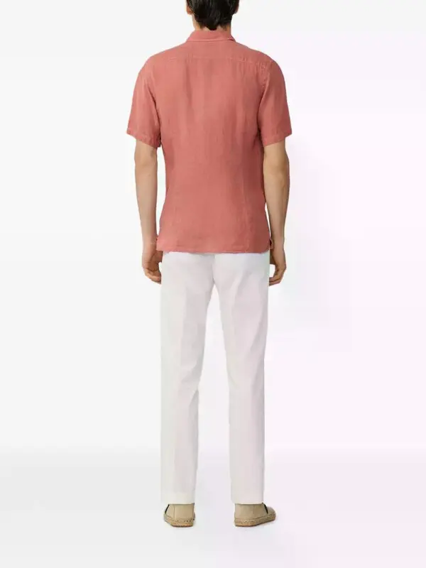 HACKETT LONDON Garment-dyed Linen Shirt