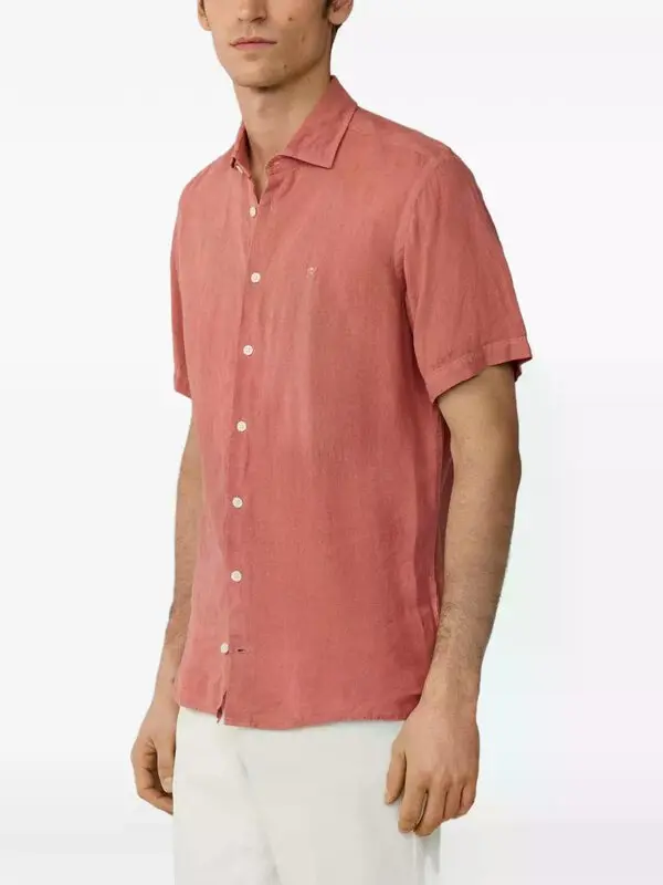 HACKETT LONDON Garment-dyed Linen Shirt