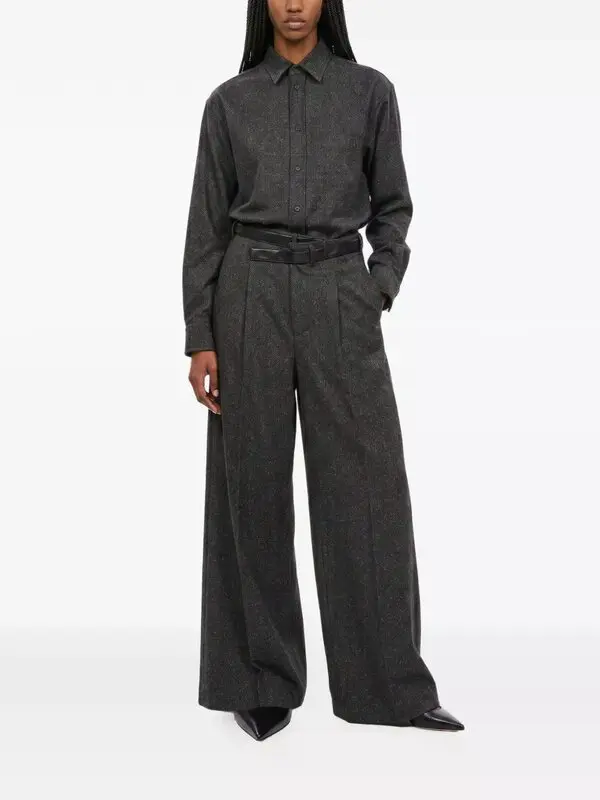 DARKPARK Herringbone-pattern Long-sleeve Shirt