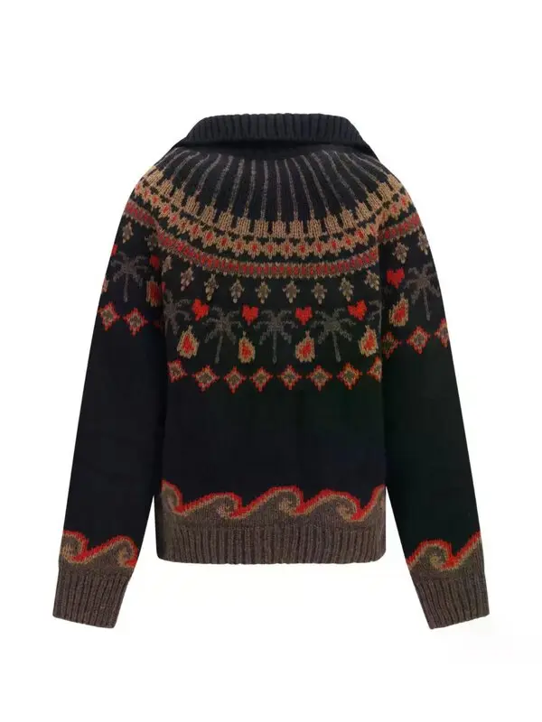Alanui Fair Isle-pattern Wool Cardigan