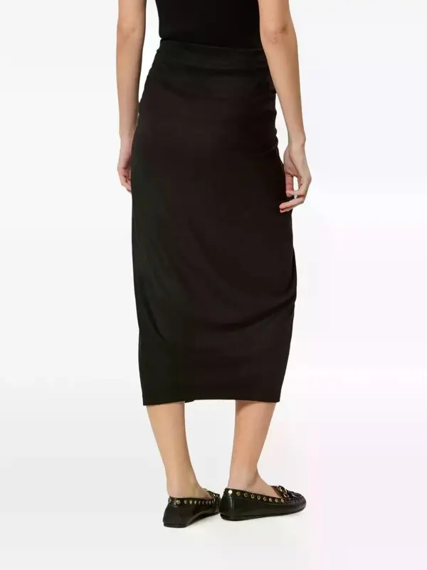 MARANT ETOILE Draped Knot-detail Midi Skirt