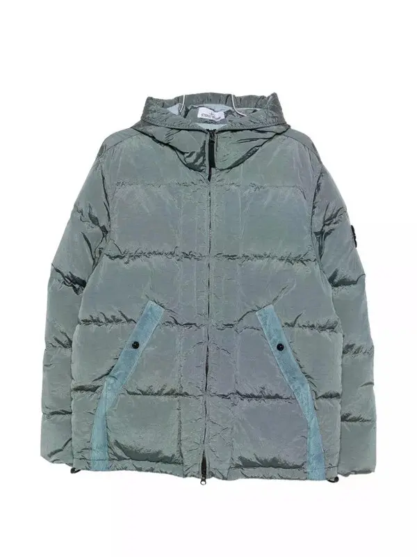 Stone Island Padded Hooded Jacket - Blue