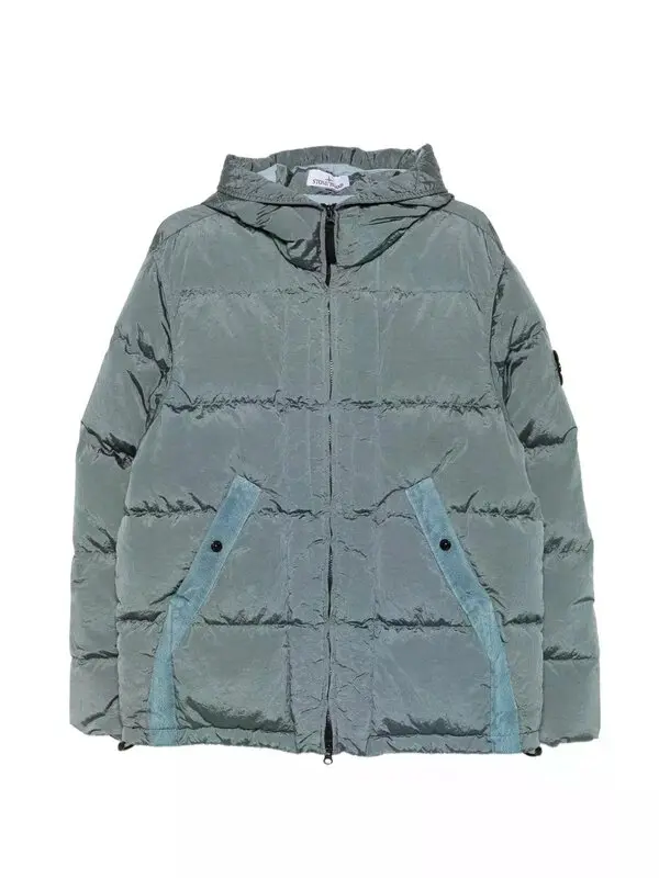 Stone Island Padded Hooded Jacket - Blue
