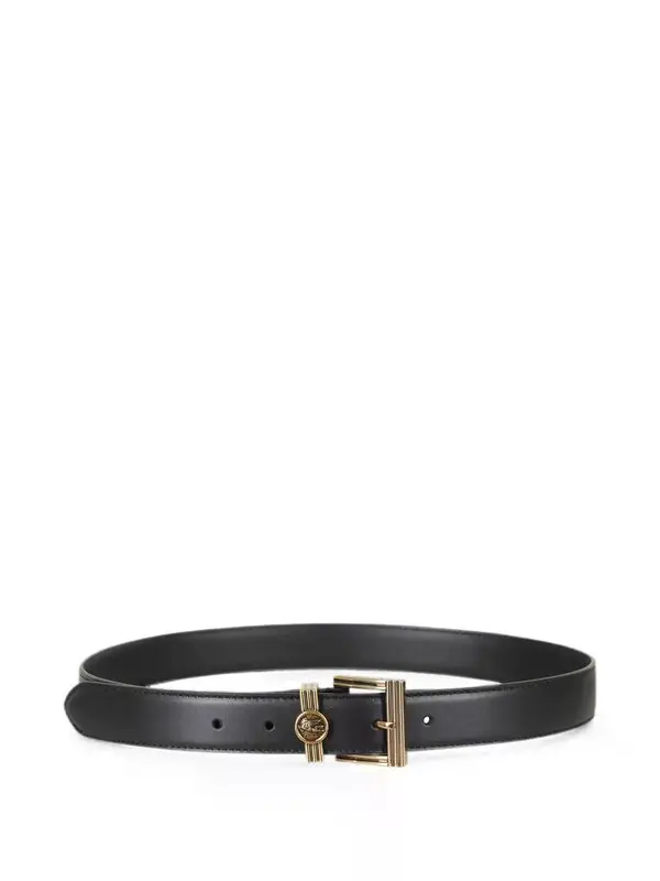 Etro Pegasus Buckle Leather Belt - Black