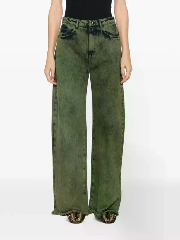 MARQUES' ALMEIDA Khaki-wash Frayed Hem Jeans