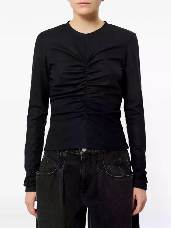 MARANT ETOILE Ruched Jersey Long Sleeve Top